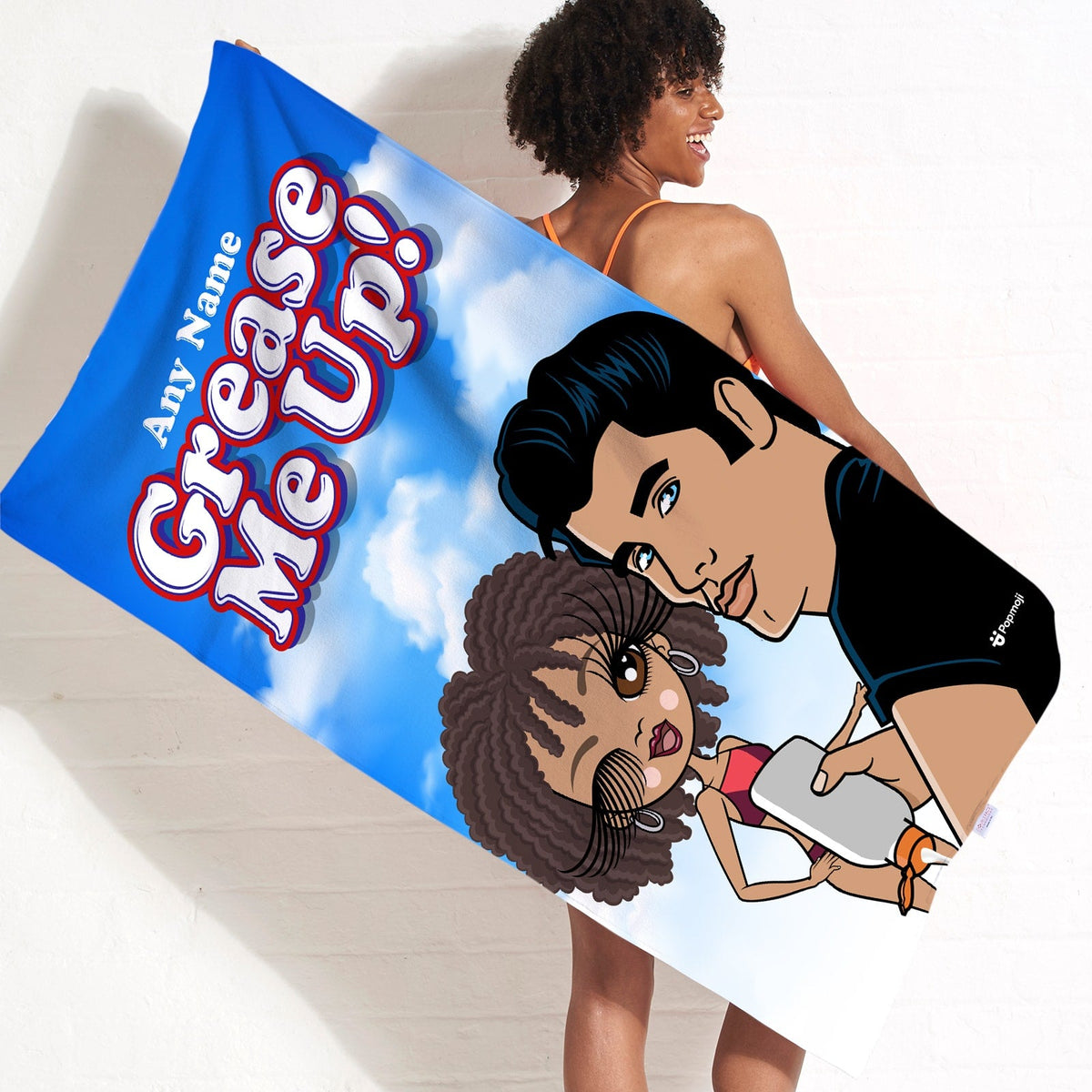Womens Personalized Grease Me Beach Towel – Popmoji.com