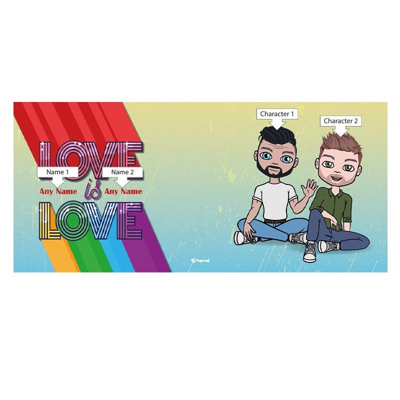 Multi Character Personalized Couples Love Is Love Mug – Popmoji.com