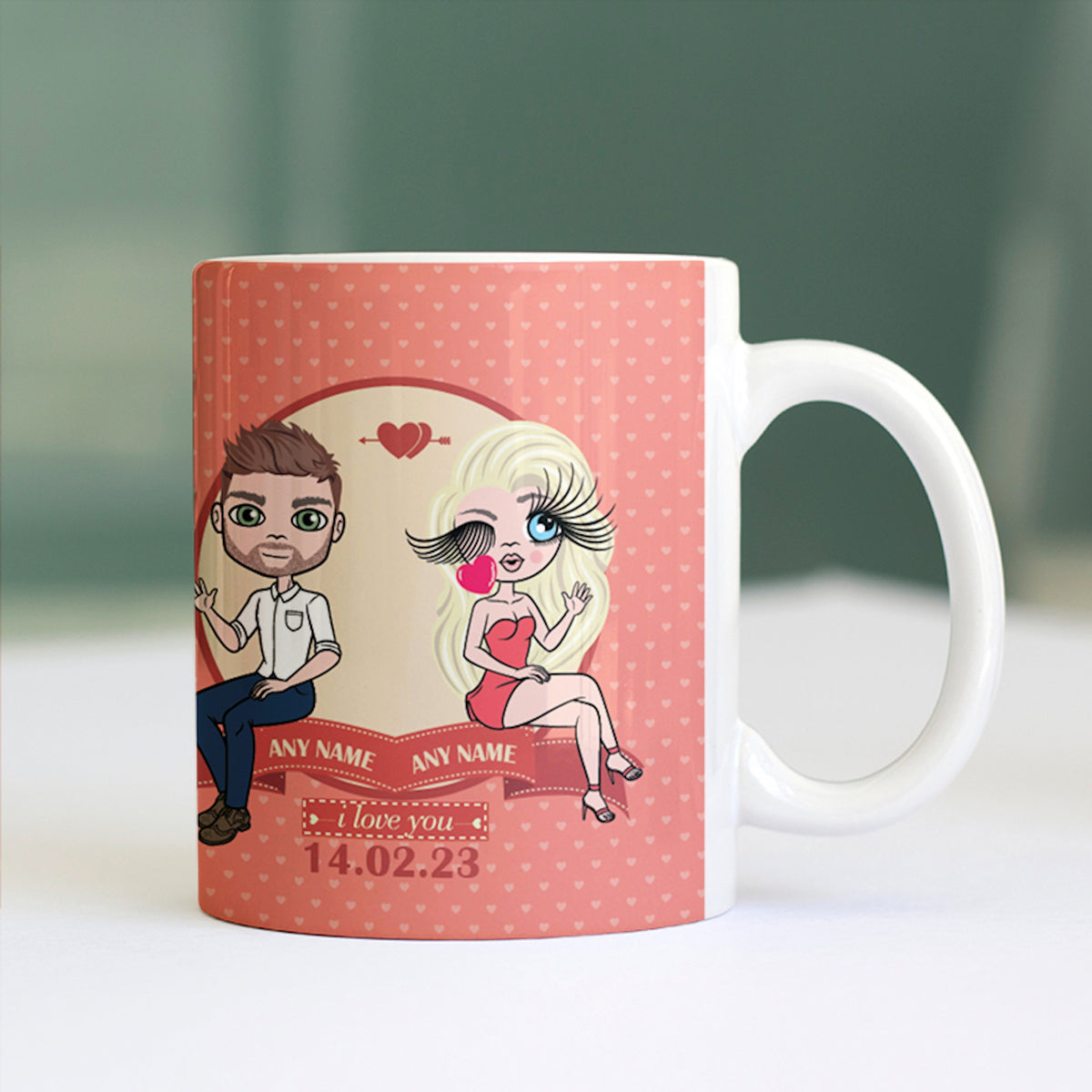 Multi Character Personalized Couples Special Date Mug – Popmoji.com