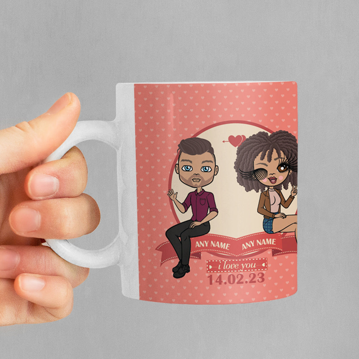 Multi Character Personalized Couples Special Date Mug – Popmoji.com