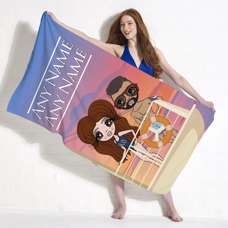 Multi Character Personalized Cruise Beach Towel – Popmoji.com